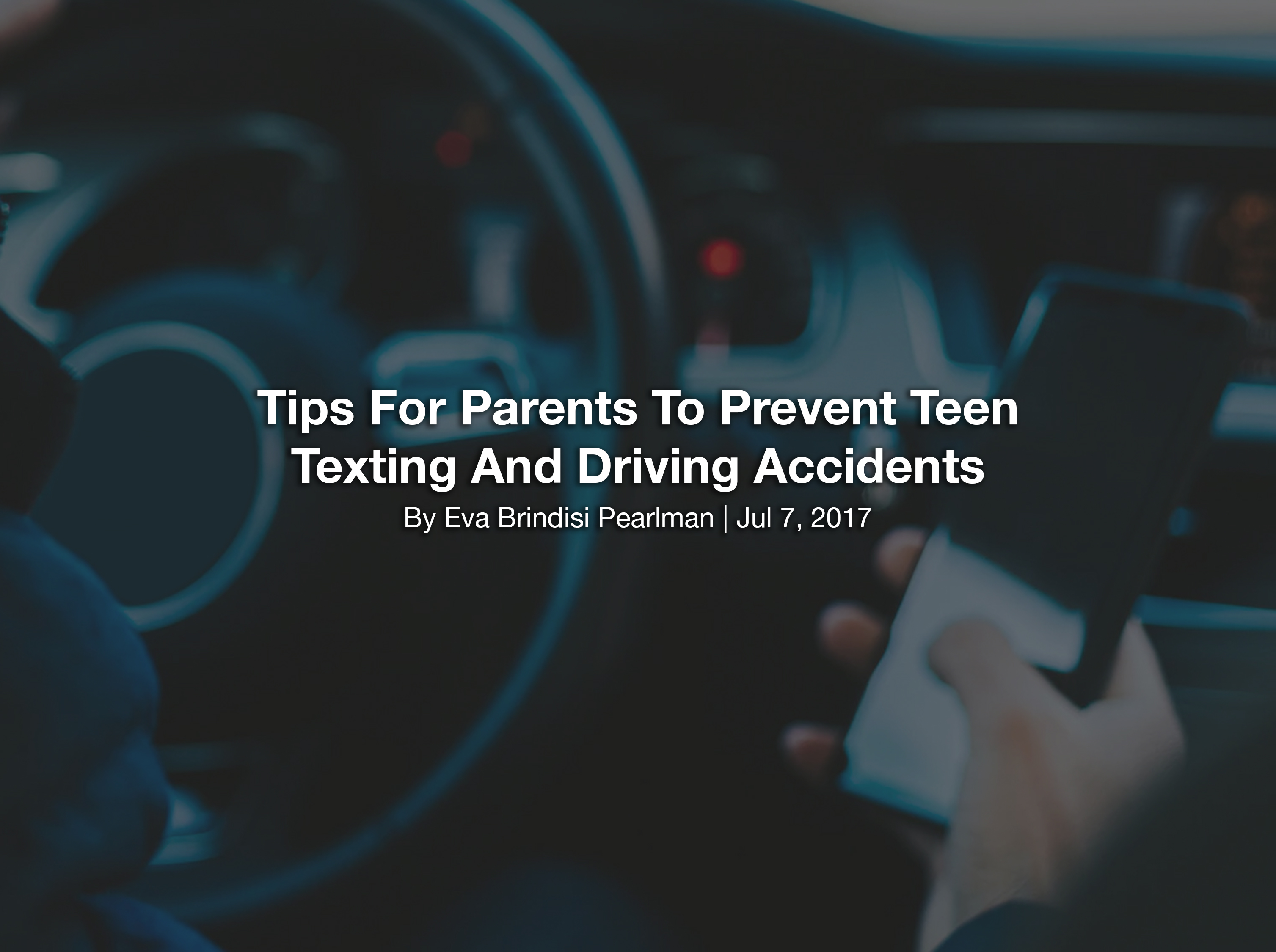 Tips For Parents To Prevent Teen Texting And Driving Accidents - Utica ...